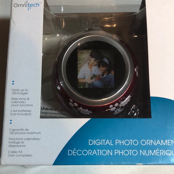 Holiday | New Omnitech Red Digital Photo Ornament Digital Picture Holds ...